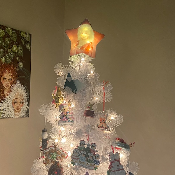 Dolly Parton Christmas Tree Topper: Light up Star Photo Ornament - Etsy