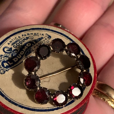 Antique Rare Round Jewelry Box - Etsy