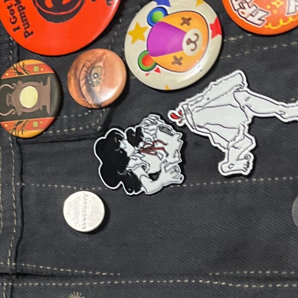 Split Girl Enamel Pin Set 2.5in - Etsy