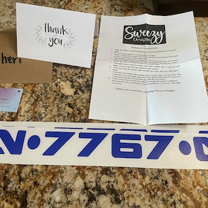 Custom Sea Doo Font Jet Ski Registration / CF Number Decal (set of 2 ...