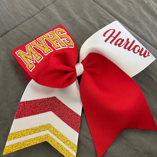 3" Texas Size Cheer Bow - Personalized Softball Bow - Etsy