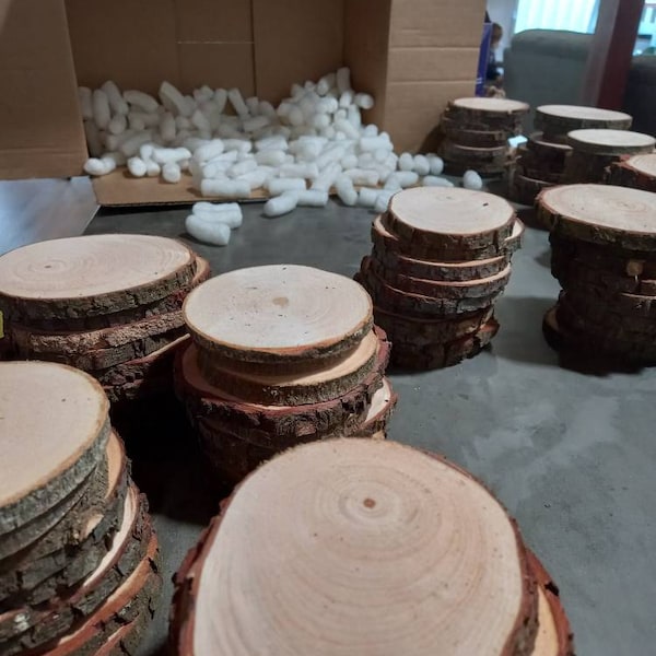 100 Discount Woodslices • Assorted Pack of Wood Slices • Tree Slices ...