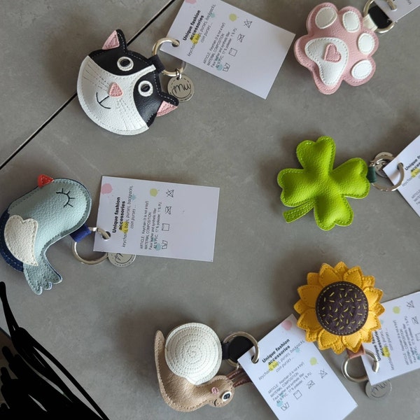 Cute Pigeon Bird Keychain, Pigeon Bag Charm, Faux Leather Animal ...