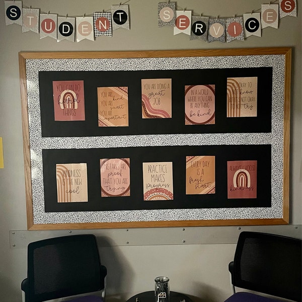 Neutral Classroom Decor Class Bulletin Board Borders | B+W NEUTRALS ...