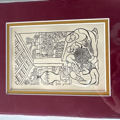 Leroy Neiman FEMLIN PLAYBOY ZODIAC Signed Print Framed in a New 16x12 ...