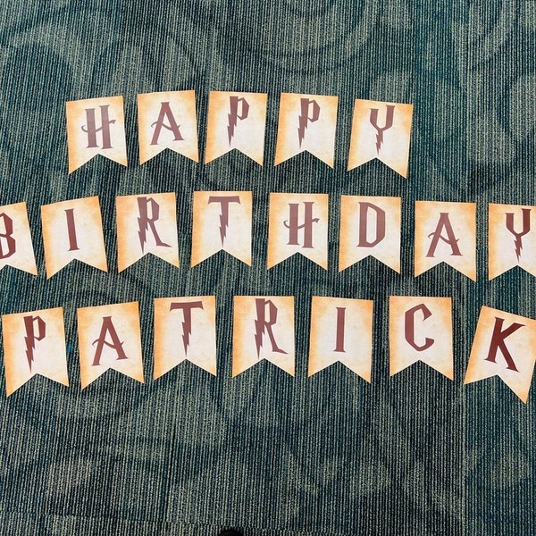 Wizard Party Banner Printable for Birthday, Baby Shower or Theme ...