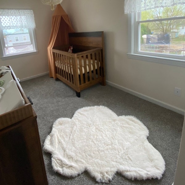 Cloud Rug Nursery Ivory | Decorative Floor Mat - Etsy