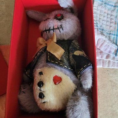 Creepy Plush Bunny Weird Stuffed Animal Handmade Halloween - Etsy
