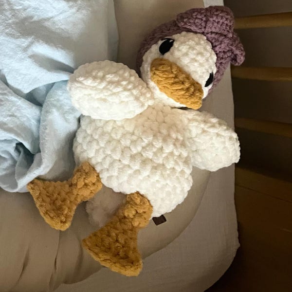 Baby Della Duck | Crochet Duck | Crochet Snuggler | Duck Snuggler ...