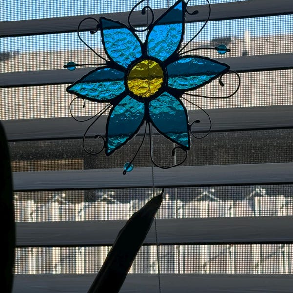 Large Stained Glass Window Hanging - Etsy