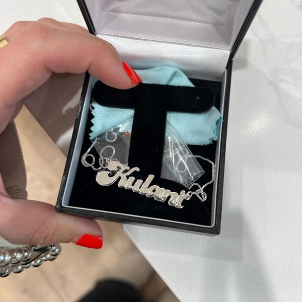 Name Necklace Personalized Gold Layla Style - Etsy