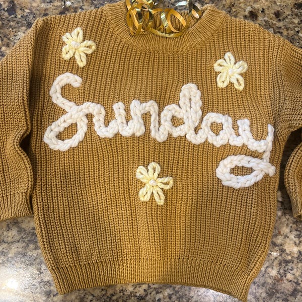 Custom and Personalized Name or Word Hand Embroidered Baby and Toddler ...