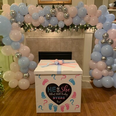 Jumbo Gift Box the 28x28x28 Inch Big Gift Box / Oversized Gender Reveal ...