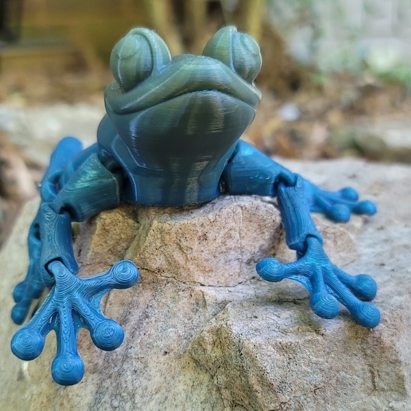 Cute Flexi Print-in-place Frog STL File for 3D Printing - Etsy