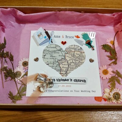 Special Location Map Card, Personalised Anniversary Card, Engagement ...