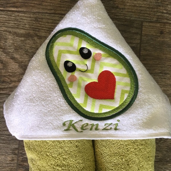 Avocado, Avocado Applique, Cute, Girls, Birthday, Embroidery Design ...