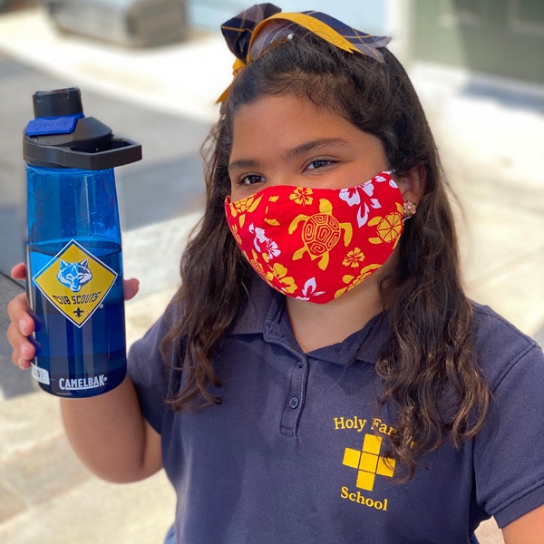 Aloha Hawaiian Face Masks 3 Layer Filter Japanese Koinobori Carp ...