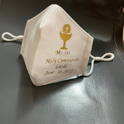 First Communion Mask With Filter, Kid Communion Masks, First Holy ...