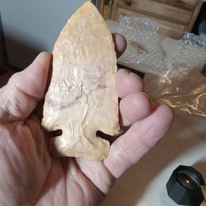 Authentic Indian Plummet Arrowhead Spear Point Artifact 1 1/4 X 3 1/2 Grooved Ring & Polished ...