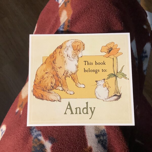 Goodnight Kittens Bookplates Personalized Vintage Book Labels Darling ...