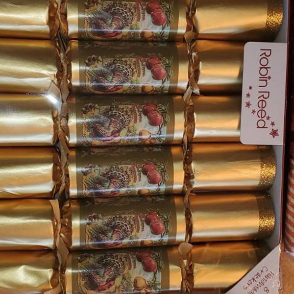 12 X 10" Handmade English Christmas Crackers by Robin Reed With POP ...