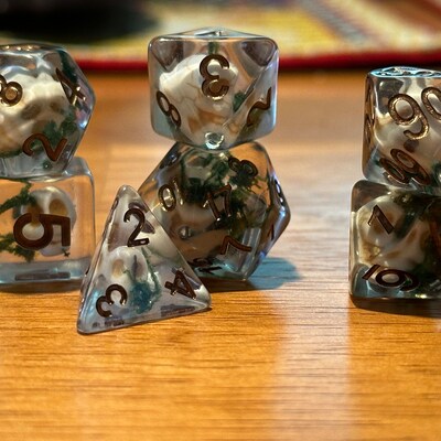 Jellyfish Dnd Dice Set D20 TTRPG Polyhedral Dice Jellyfish in Every Die ...