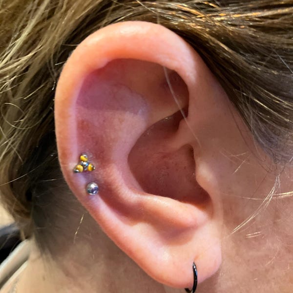 White Acrylic Heavy Gauge Ball Closure Ring Single Piece UK Seller - Etsy