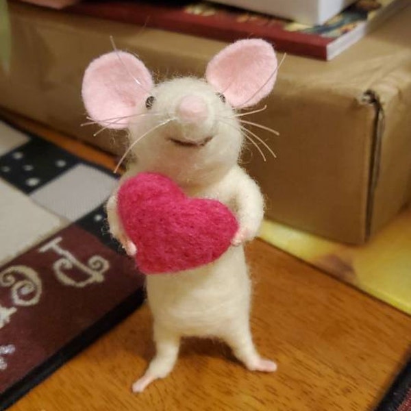 PDF PATTERN FILES Poseable Little White Mouse - Needle Felt Animal ...