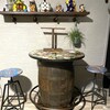 Wine Barrel Table Foot Rest | Oak Barrel Table Foot Rail - Etsy