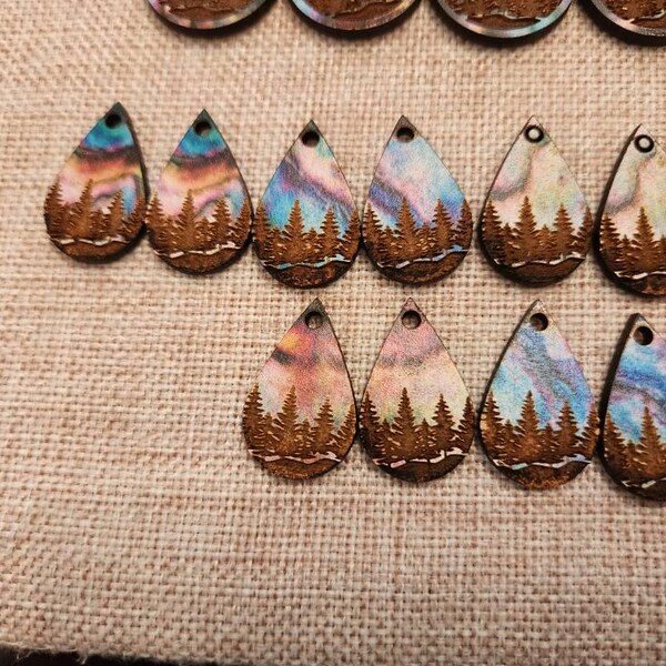 DIY Acrylic Tear Drop Spooky Pumpkin Jack O' Lantern Print Jewelry ...