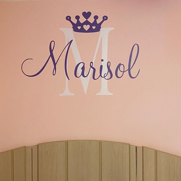 Personalized Name Princess Wall Decal Custom Name Princess Wall Sticker ...