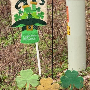 Shamrock Stakes St. Patrick's Day Lawn Art St. Patricks Day Outdoor ...