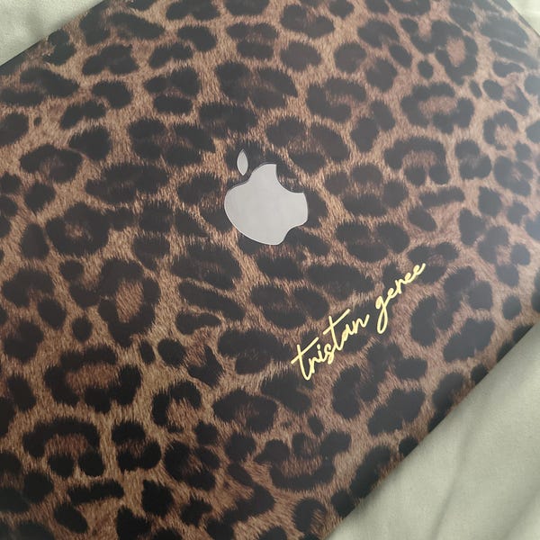 Name MacBook Case Aesthetic Leopard Custom MacBook Air 13 15 Inch M2 M3 ...