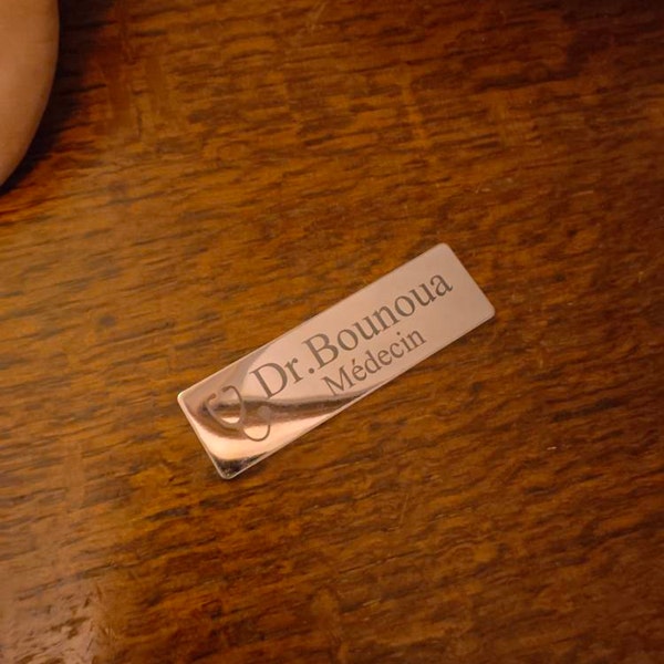 Engraved Name Tag With Industry Logo Name Badges With Pin or Magnetic ...