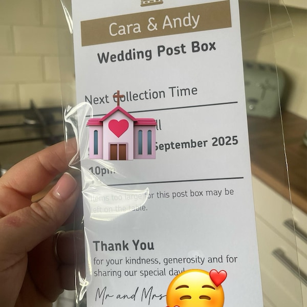 Personalised Wedding Programme Cards - Etsy UK