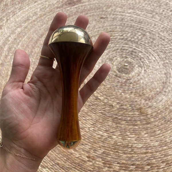 Original Ayurveda Kansa Wand Massager Tool With Teak Wood Handle (size ...