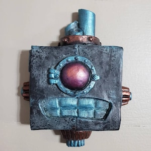Steampunk Robot Sculpture Copper Finish & Patina Bronze Details ...