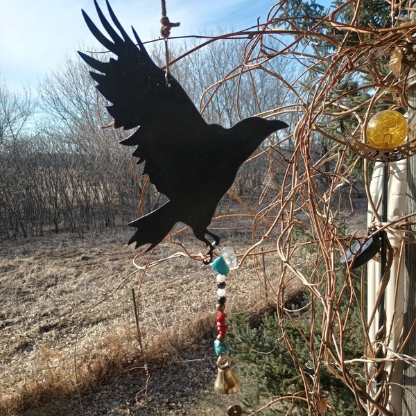 Metal Crow / Raven Decoration - Etsy