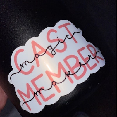 Disney Cast Member/magic Maker Water Resistant Vinyl Sticker - Etsy