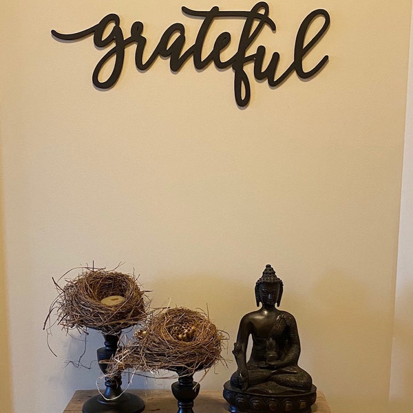 Grateful Sign, Grateful Wood Sign, Grateful Wall Decor, Thanksgiving ...