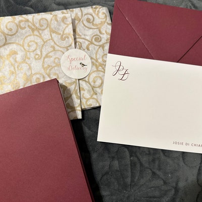 Personalized Script Thank You Cards Thank You Notes Flat or Folded ...