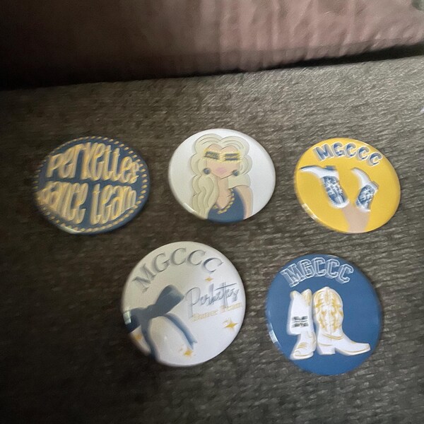 CUSTOM 3" Game Day Girly Button Pack - Etsy