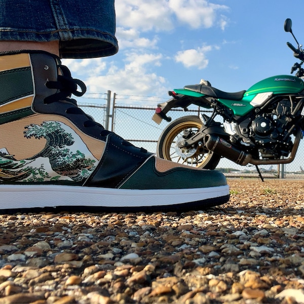 Great Wave off Kanagawa High Tops, Wave off Kanagawa Shoes, Katsushika ...