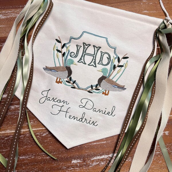 Mallard Duck Crest With Reeds and Branches Machine Embroidery Design - Etsy