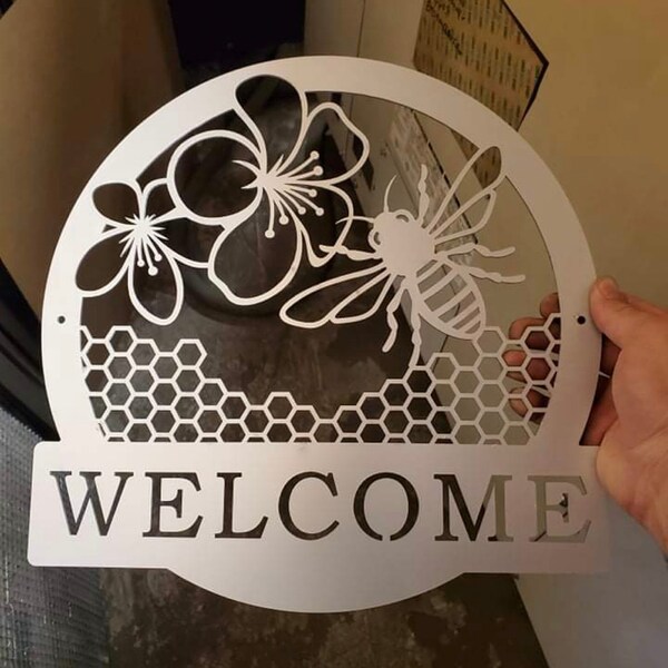 Bee Welcome Dxf/svg Files - Bad Dog Metalworks Digital Download - Laser ...