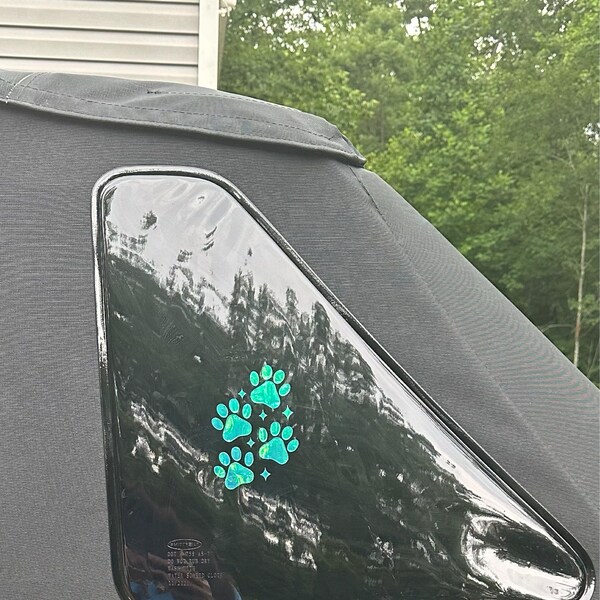 Dog Paws Decal, Paws Decal, Cat Decal, Paws and Stars Decal, Cute Car ...