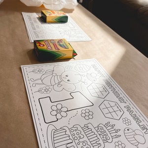 PERSONALIZED TRACTOR Happy 1st Birthday Printable Placemat Activity ...