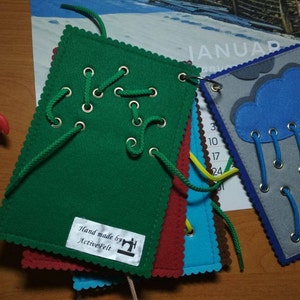 Lacing Cards Fine Motor Activity Montessori Toddler Mini - Etsy