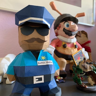 3d Papercraft SVG Police Officer Gifts, Low Poly SVG Files for Cricut ...