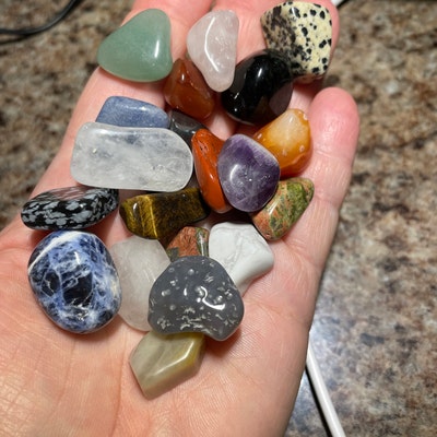 Assorted Tumbled Stones, Crystal Mix - Etsy